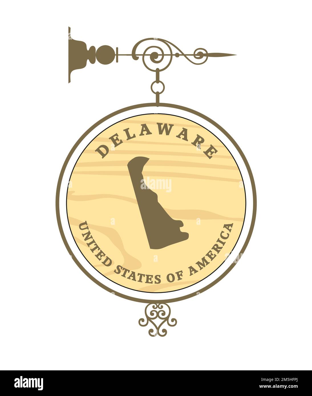 State delaware flag map Stock Vector Images - Alamy