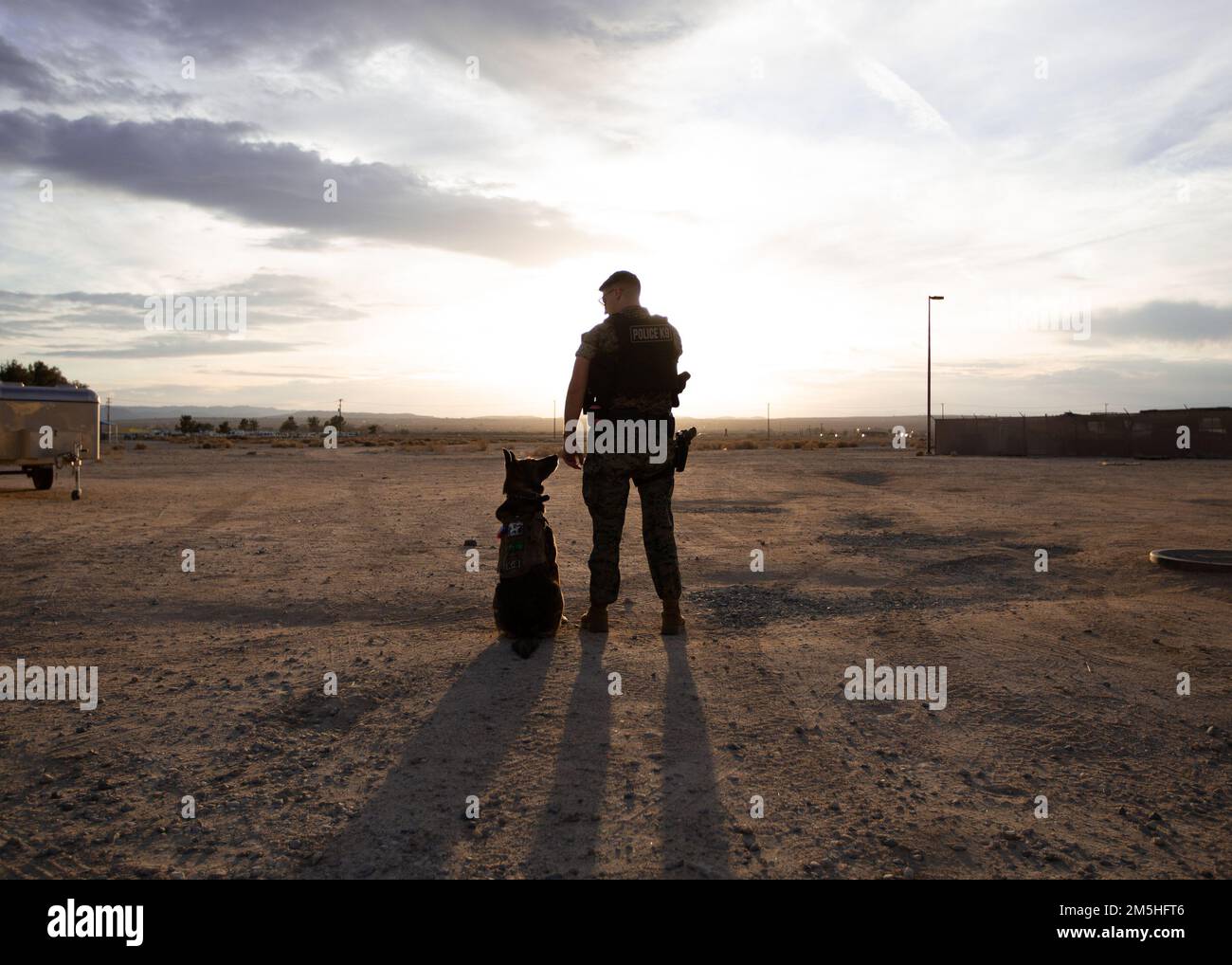 U.S. Marine Corps Lance Cpl. Joseph Ostrowski, a military working dog ...