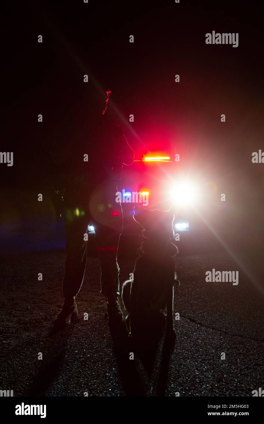 U.S. Marine Corps Lance Cpl. Joseph Ostrowski, a military working dog ...