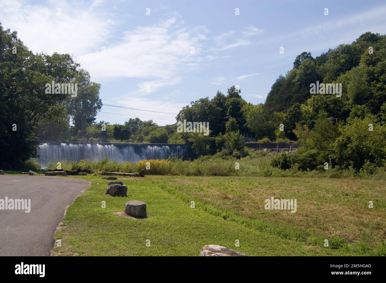 Historic Bluff Country Scenic Byway - Old Stone Dam in Summer. Green ...