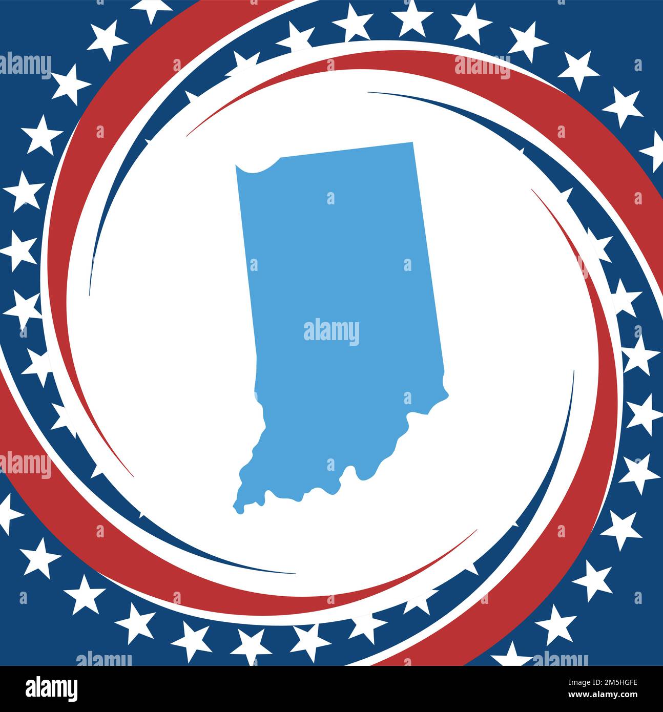 Label with map of Indiana, vector Stock Vector Image & Art - Alamy
