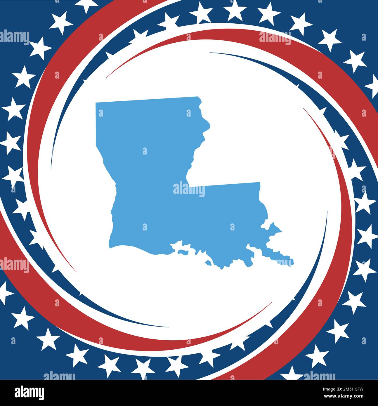 Label with map of Louisiana, vector Stock Vector Image & Art - Alamy