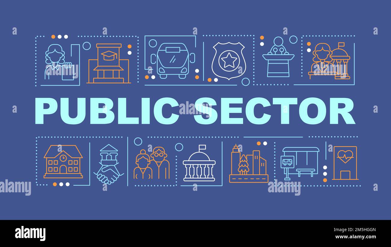 Public sector word concepts dark blue banner Stock Vector Image & Art - Alamy