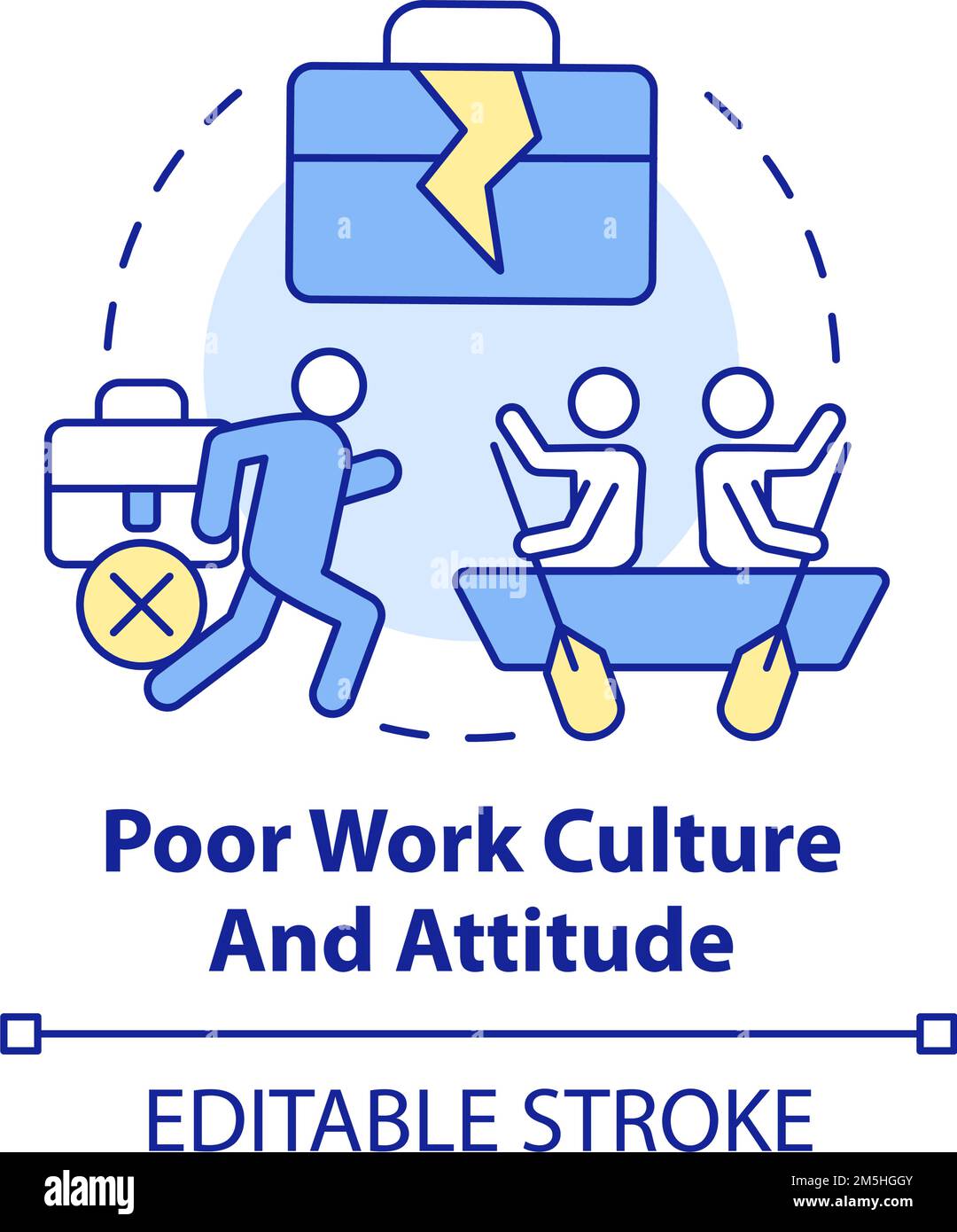 Poor work culture and attitude concept icon Stock Vector Image & Art ...