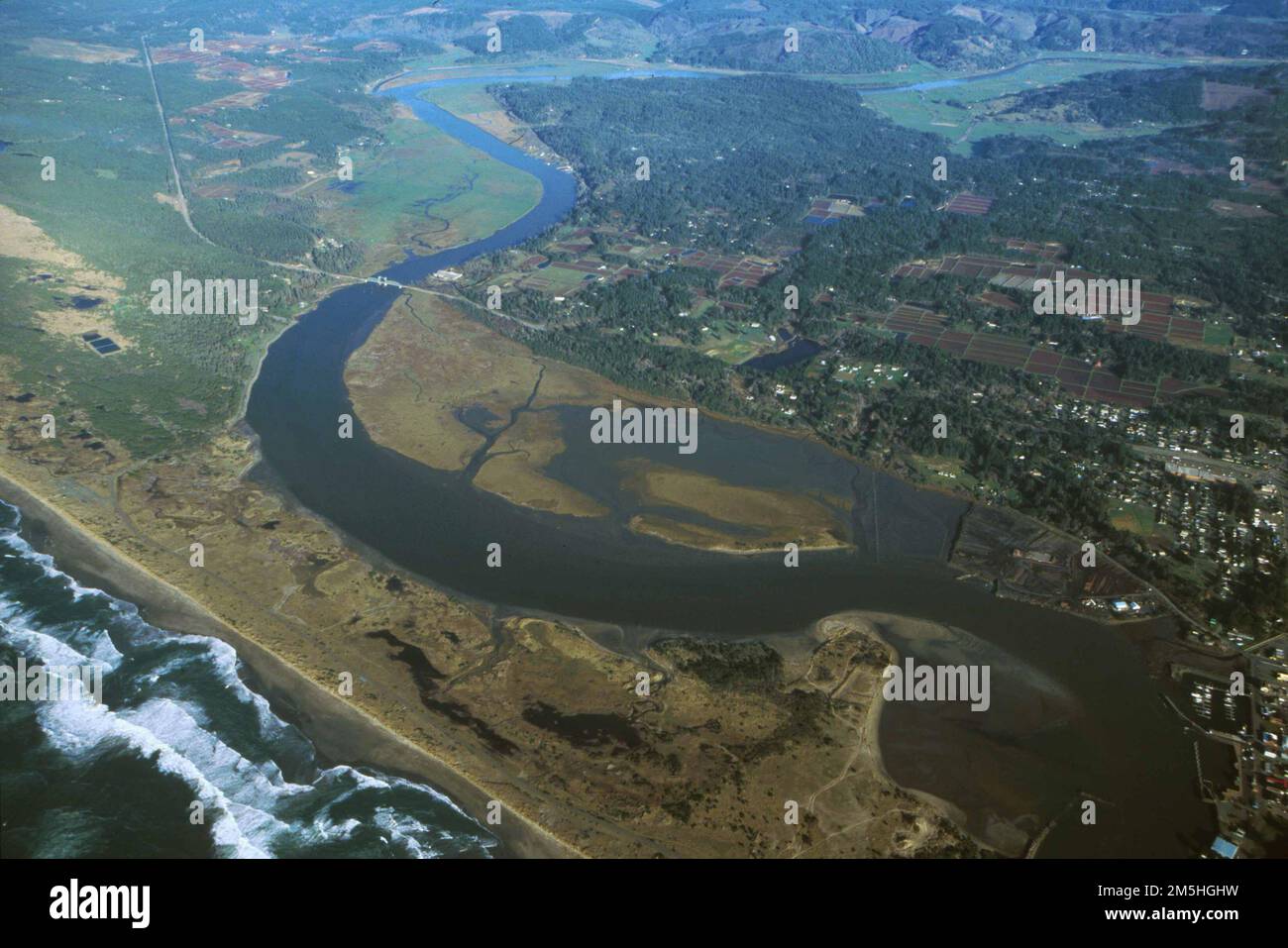 Pacific Coast Scenic Byway - Oregon - Aerial View of Bandon Marsh ...