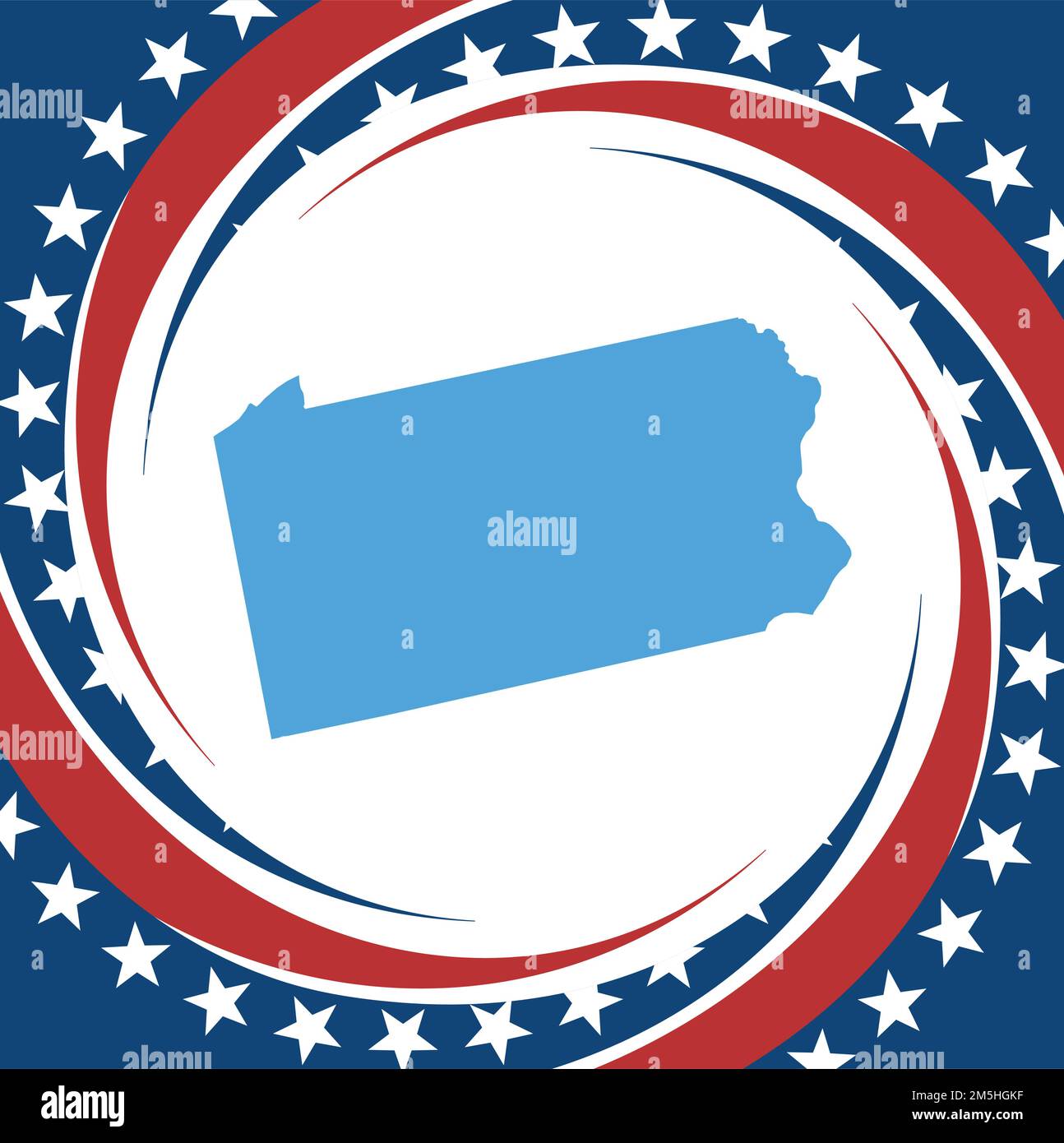 Label with map of Pennsylvania, vector Stock Vector Image & Art - Alamy