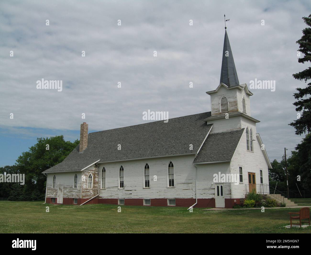 Sheyenne River Valley Scenic Byway - Waldheim Church. The simple lines ...