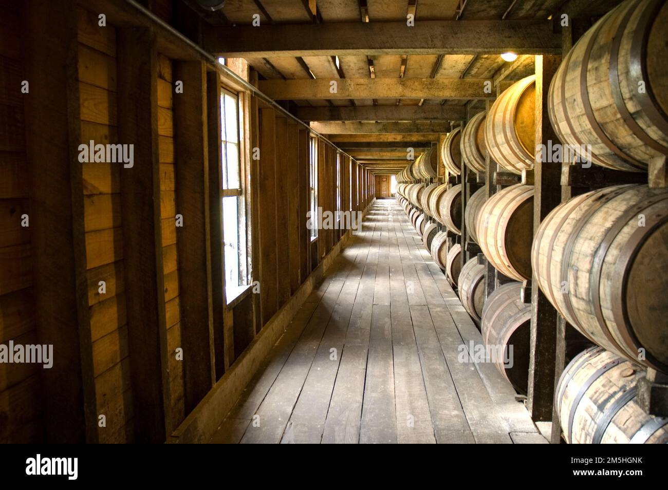 Lincoln Heritage Scenic Highway - Bourbon Barrels in a Local Warehouse ...
