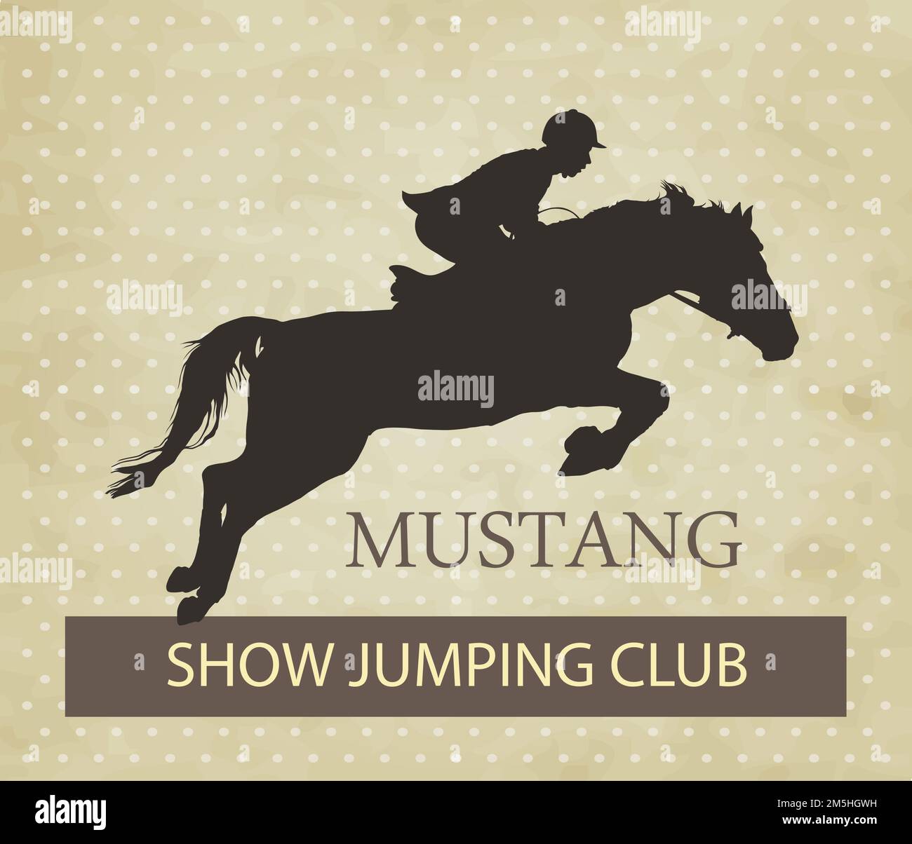 vector illustration, rider controls running horse, competitions show ...