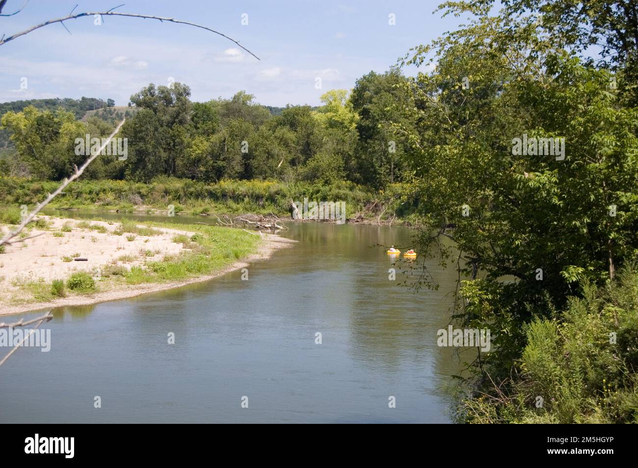 Historic Bluff Country Scenic Byway - Tubing the Root River. At a curve ...