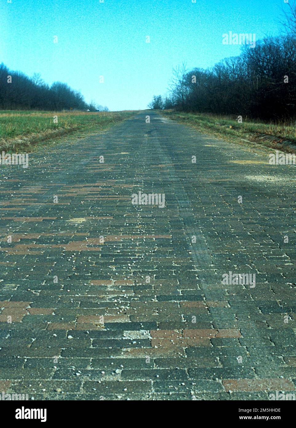 Historic National Road - Original Brick Section of Rt. 40. A section of ...