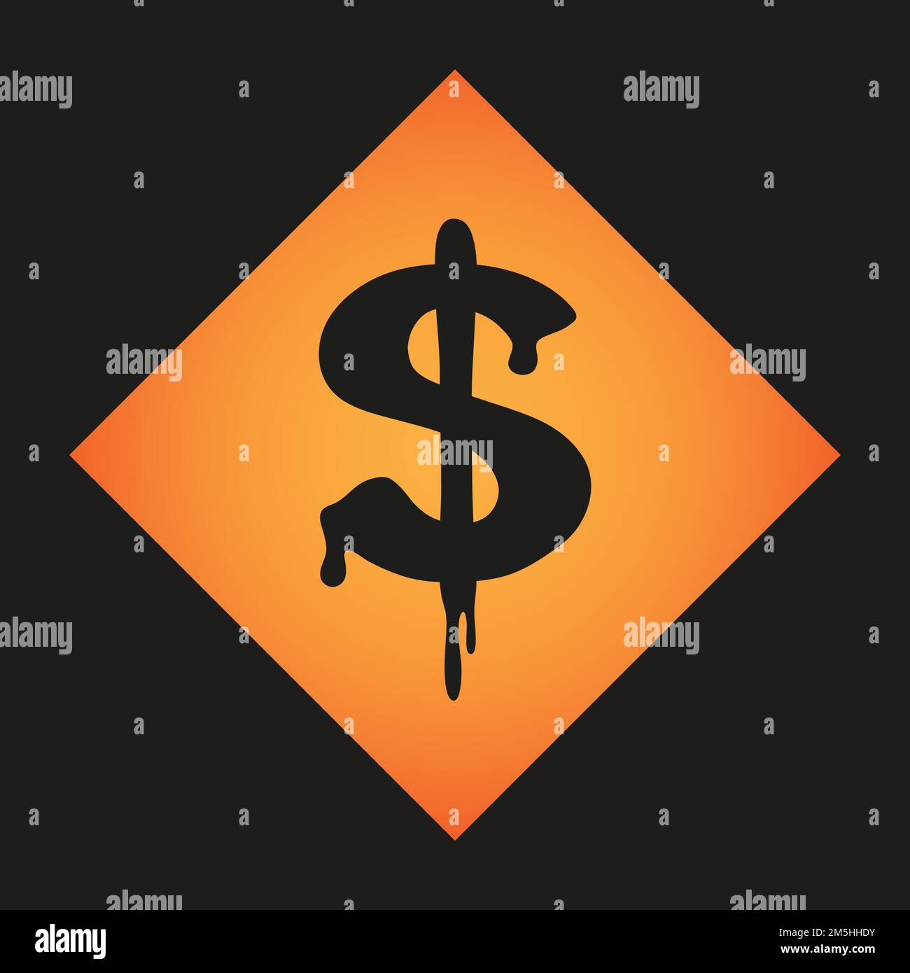 concept falling oil prices, black dollar sign, and drops oil Stock ...