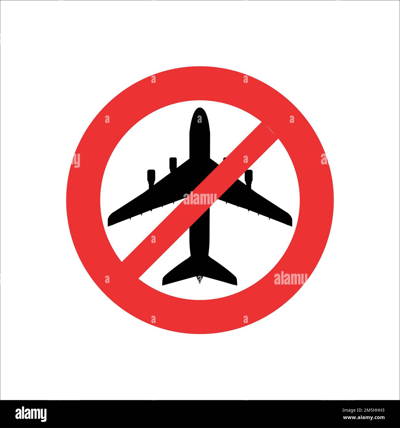 Vector symbol of the ban on aircraft flights Stock Vector Image & Art ...