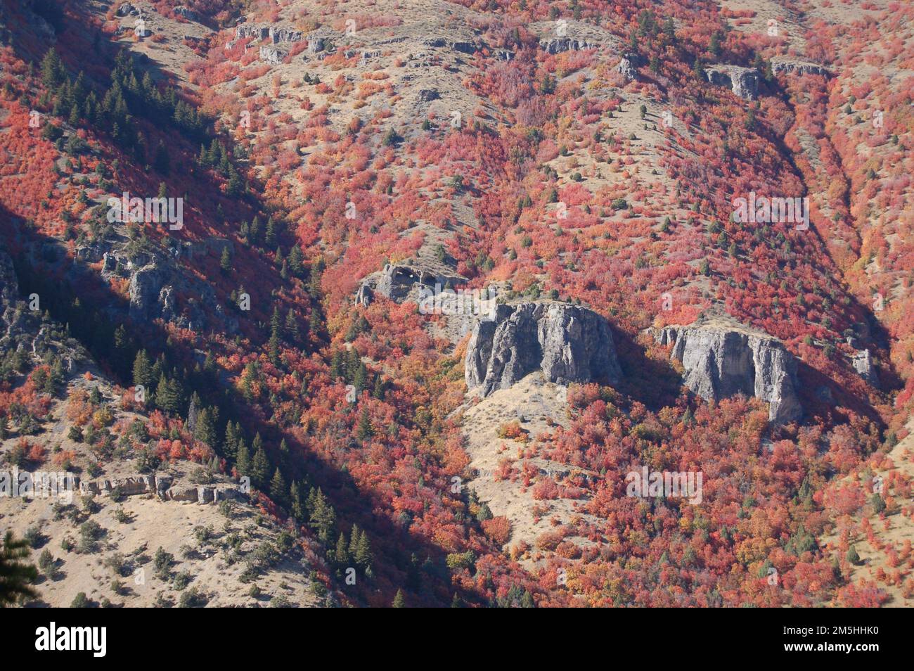Logan Canyon Scenic Byway - Closeup of the Wind Caves. From the Crimson ...