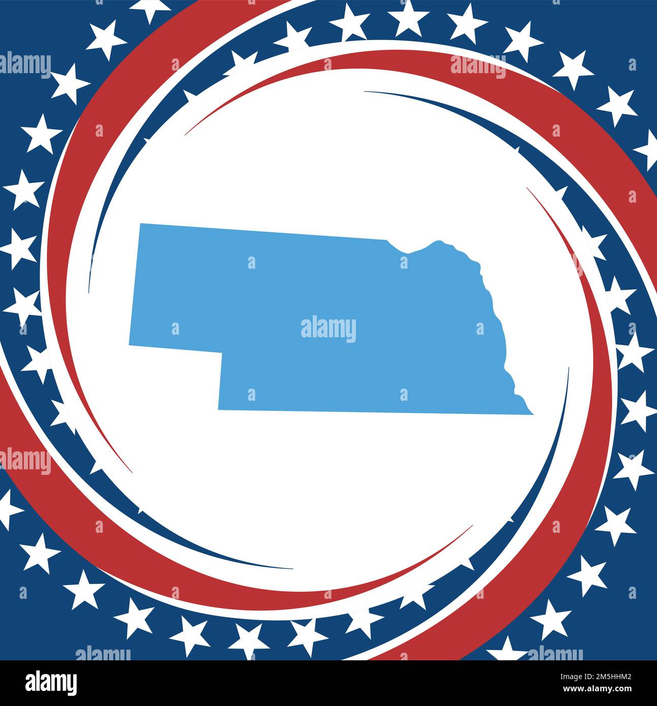 Label with map of Nebraska, vector Stock Vector Image & Art - Alamy