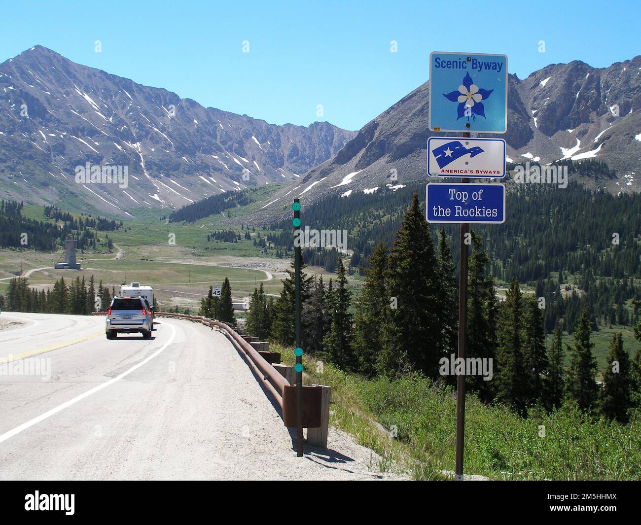 Top of the Rockies - Signage on the Top of the Rockies. Roadside ...