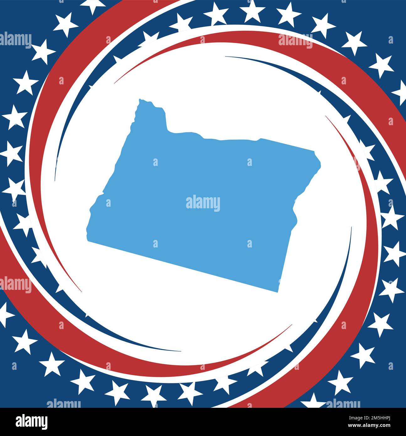 Label with map of Oregon, vector Stock Vector Image & Art - Alamy