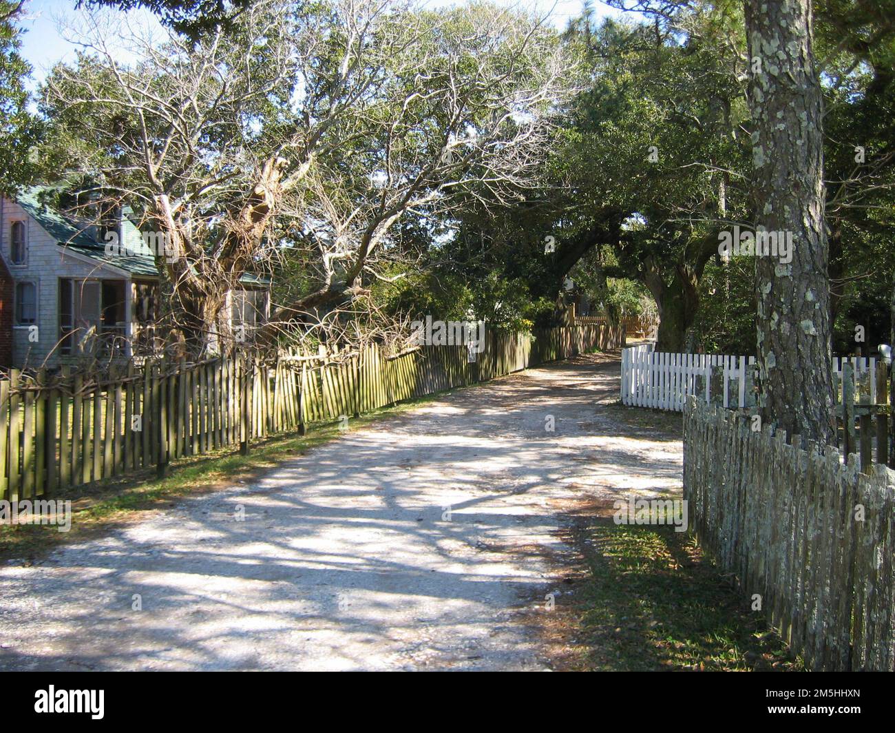 Outer Banks Scenic Byway - Ocracoke Village's Howard Street. Picket ...