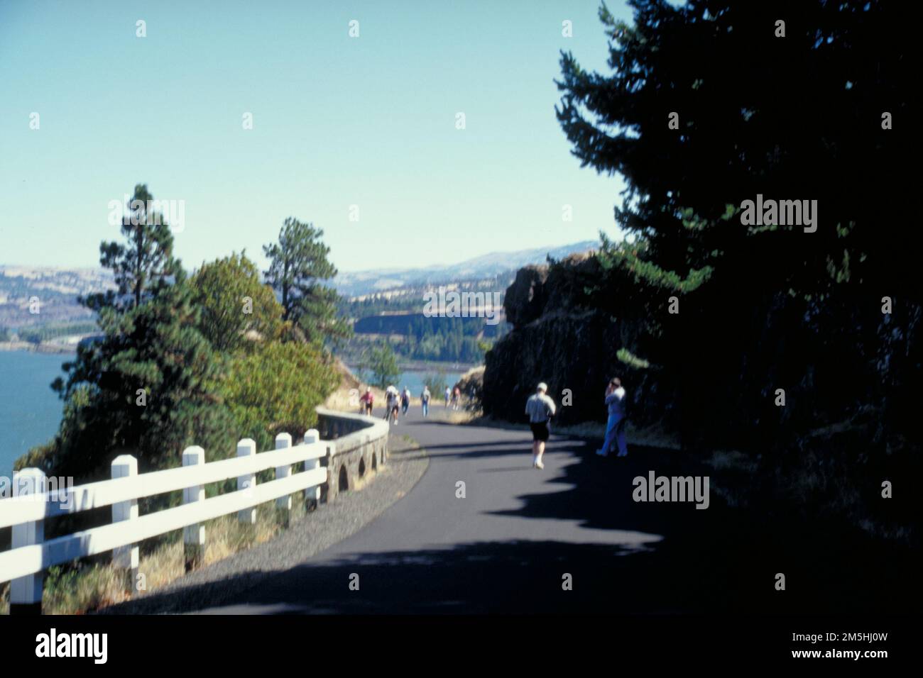 Historic Columbia River Highway - Shadows on the Trail. Strong shadows ...