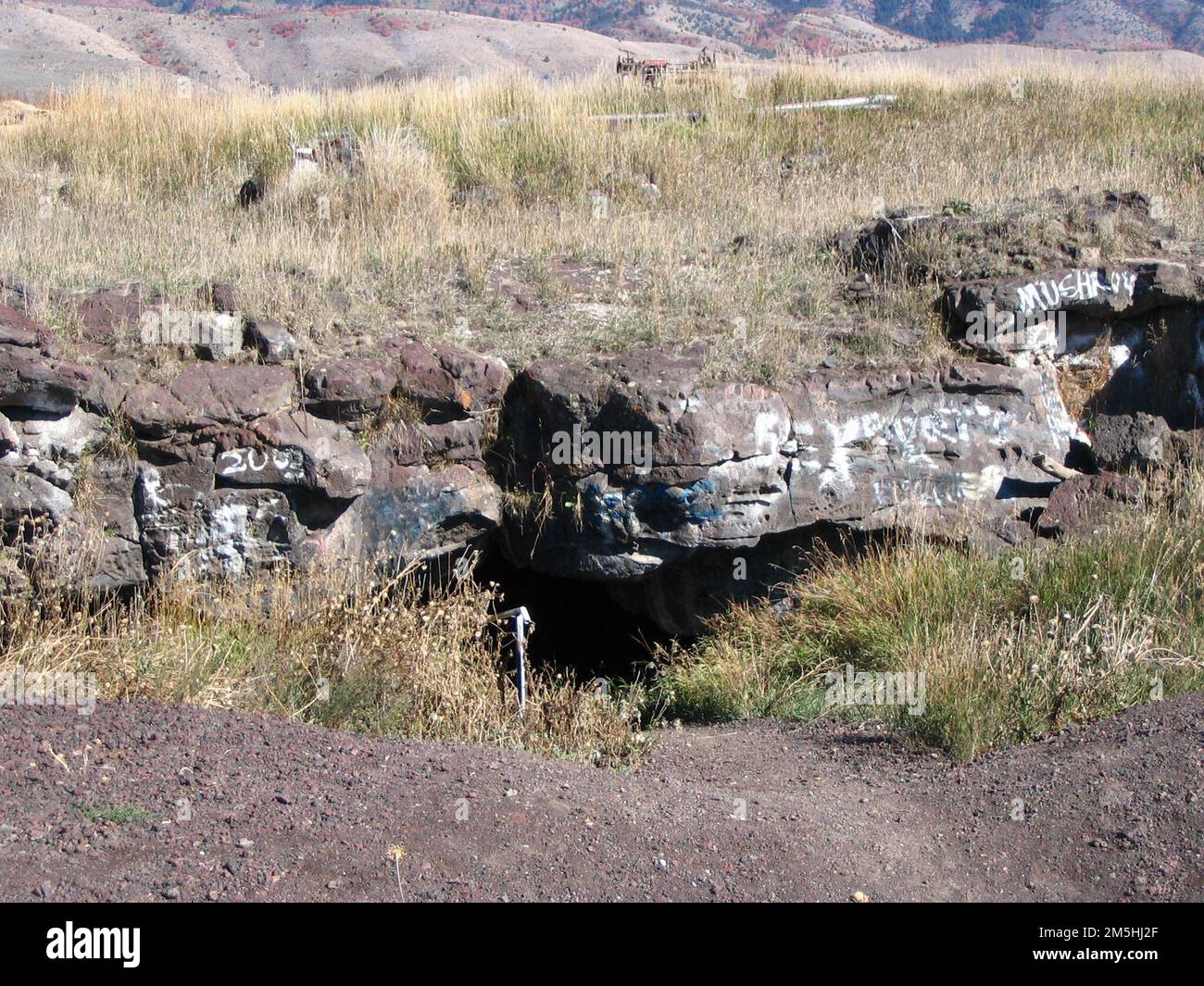 Pioneer Historic Byway - Entrance to Niter Ice Cave. In the summer ...