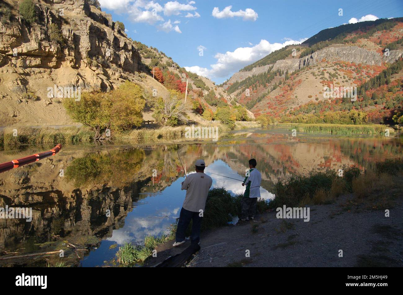 Logan Canyon Scenic Byway - Fall Fishermen on Logan Canyon Scenic Byway ...