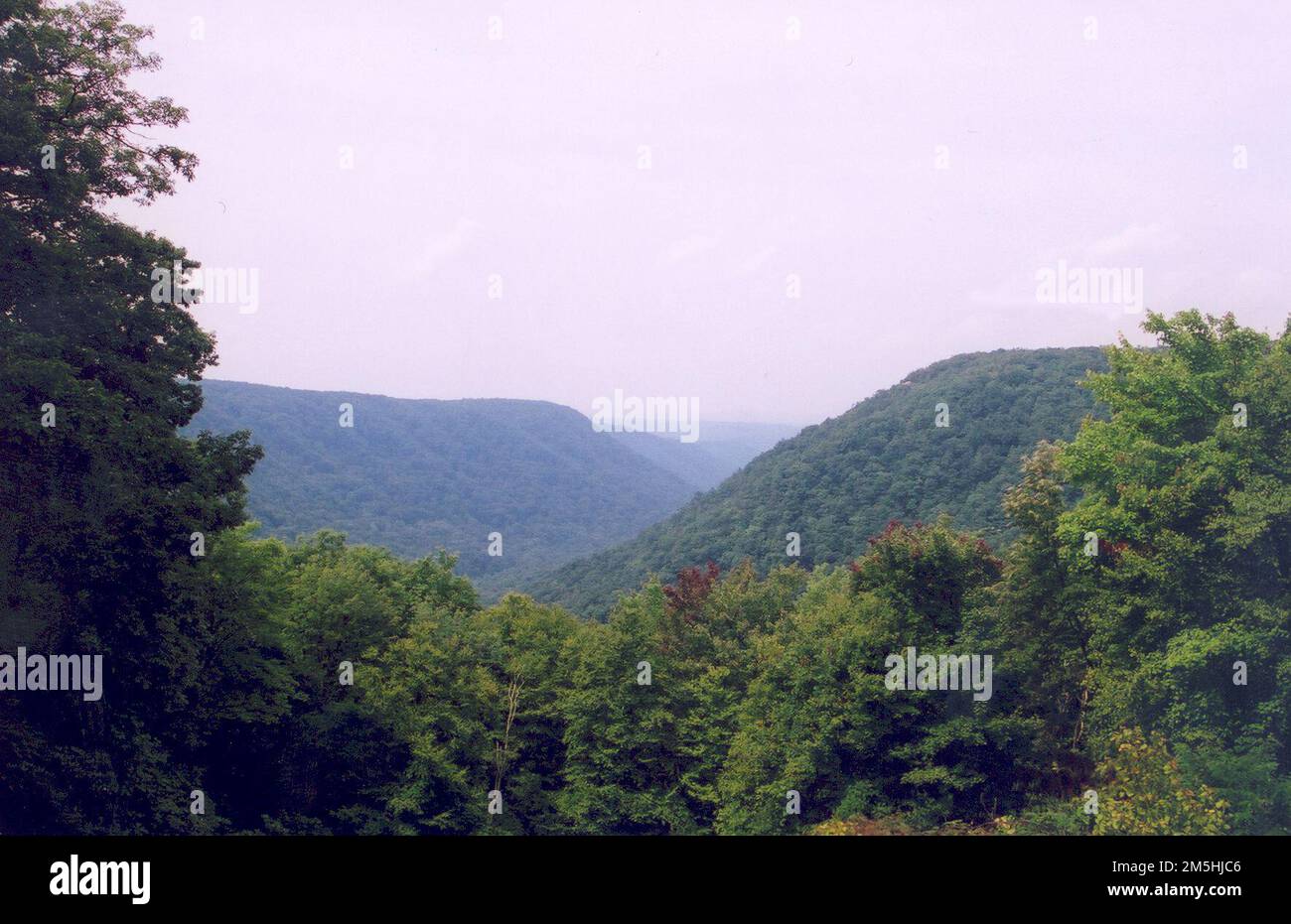 Midland Trail - Overlook View. The rolling, tree-covered hills of the ...
