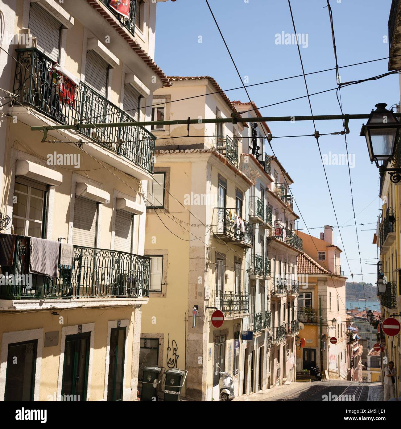 Mediterranean style European flats with balconies Stock Photo - Alamy