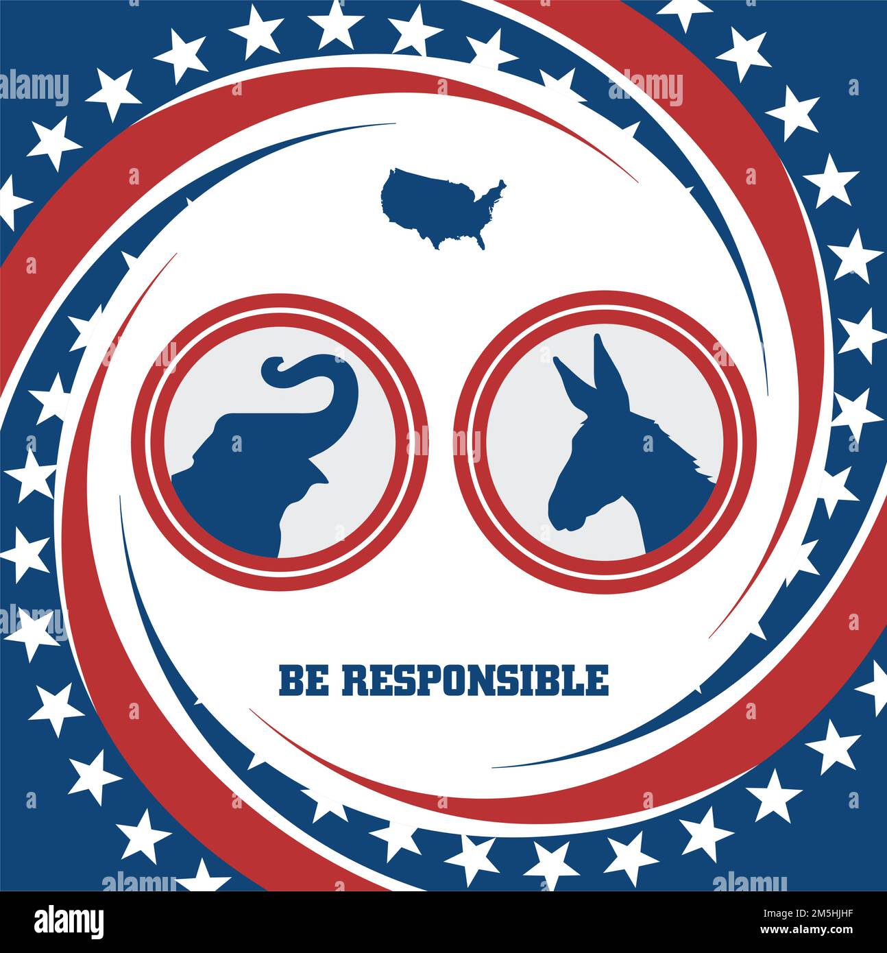 Voting Symbols vector design presidential election Stock Vector Image ...