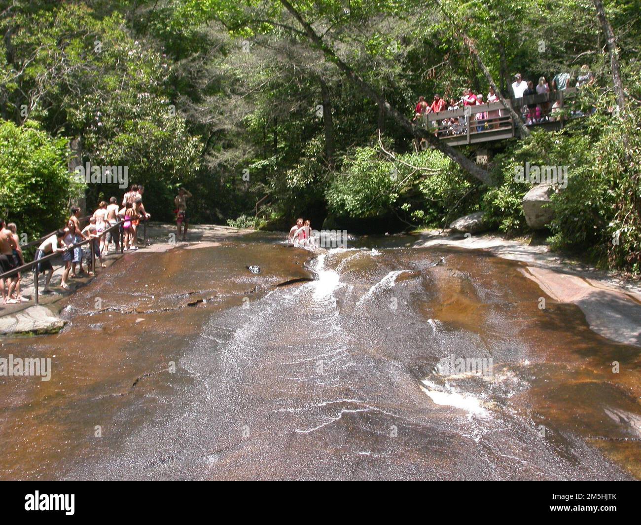 Forest Heritage National Scenic Byway - Sliding Rock. Travelers line up ...