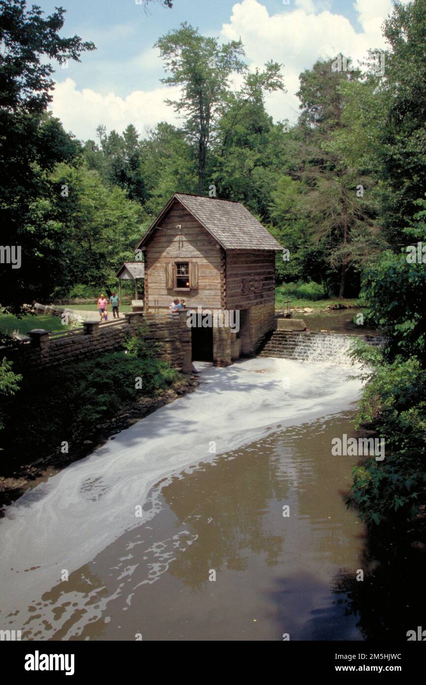 Wilderness Road Heritage Highway - McHarques Mill. A foamy stream ...