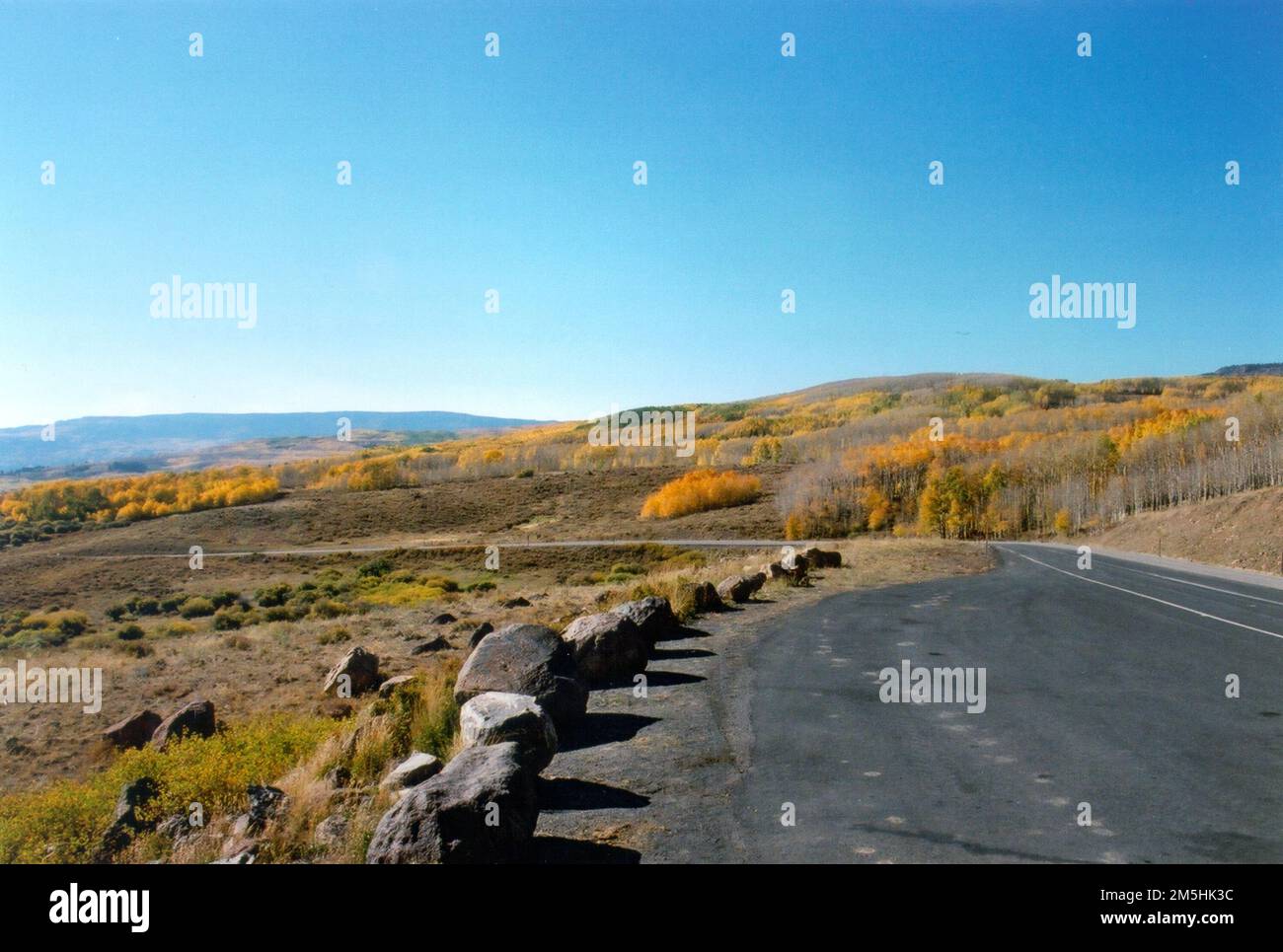 Scenic Byway 12 - Autumn Aspen Dot the Mountainside. The aspen on ...