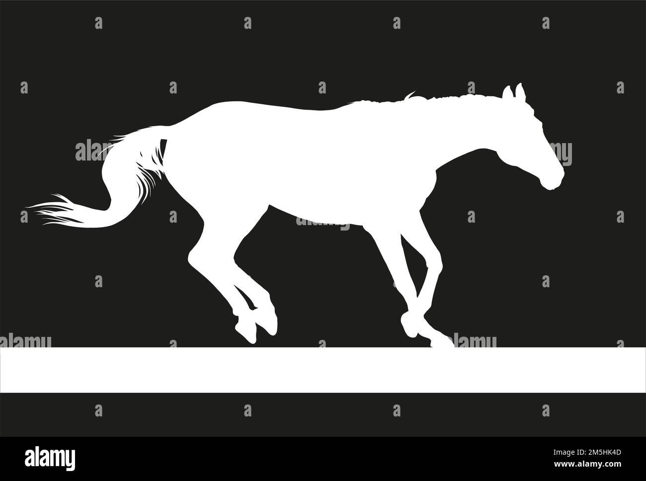 horse silhouette, vector realistic silhouette running horse Stock ...
