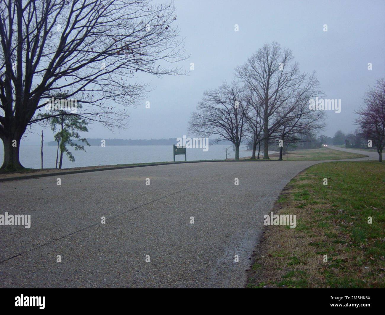 Colonial Parkway - Archers Hope. From the pathway, Jamestown Island can ...
