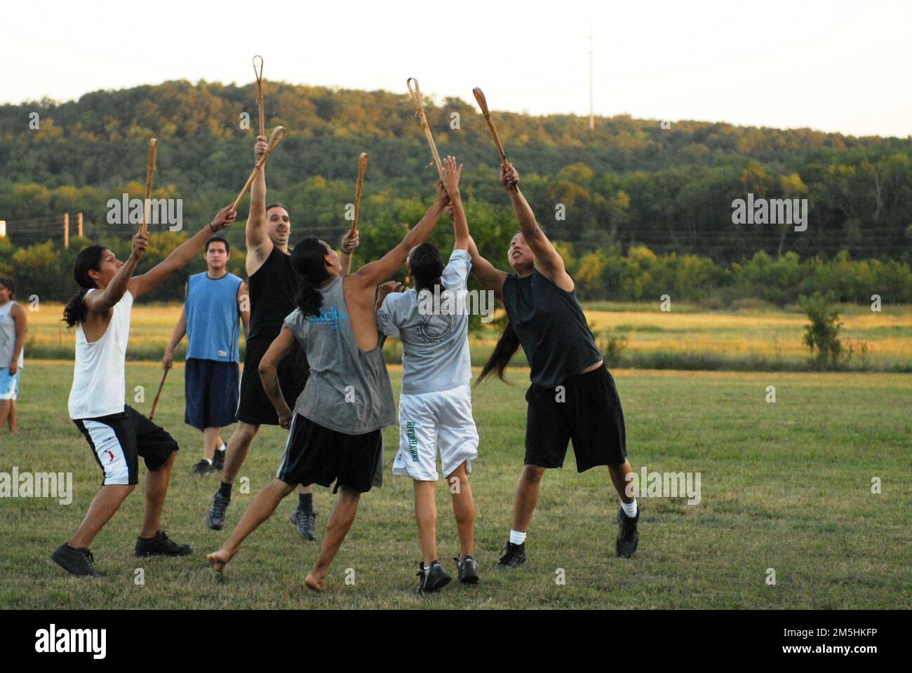 Cherokee Hills Byway - Traditional Game of Stickball Being Played. A ...