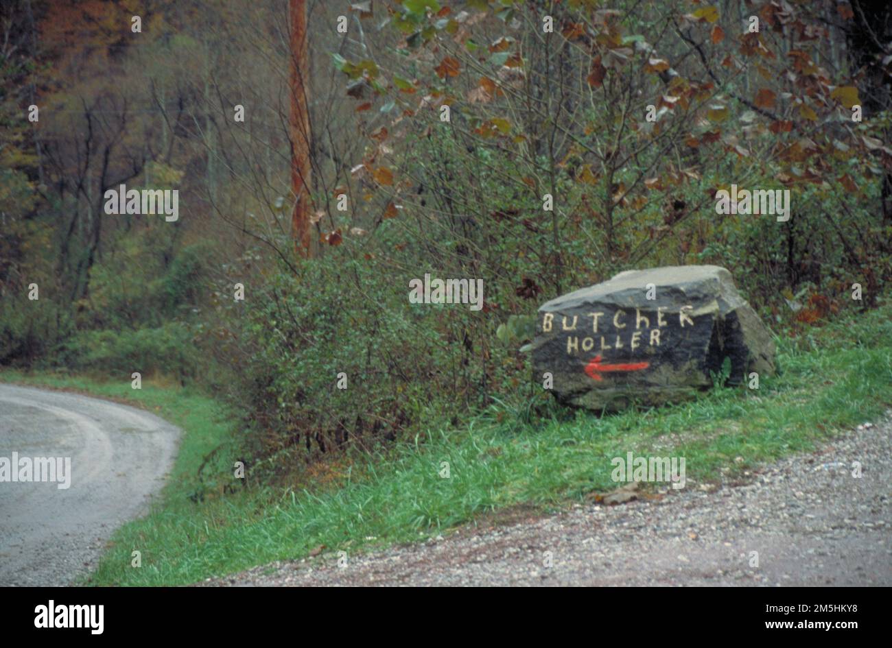 Country Music Highway - Rock to Butcher Hollow. This painted gray rock ...