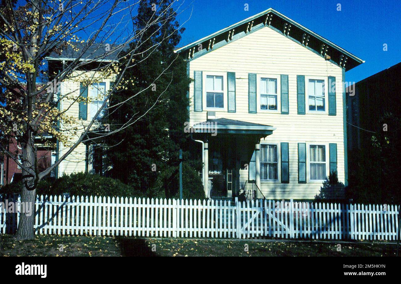 Historic National Road - Richard W. Bock Museum. The beige house with ...