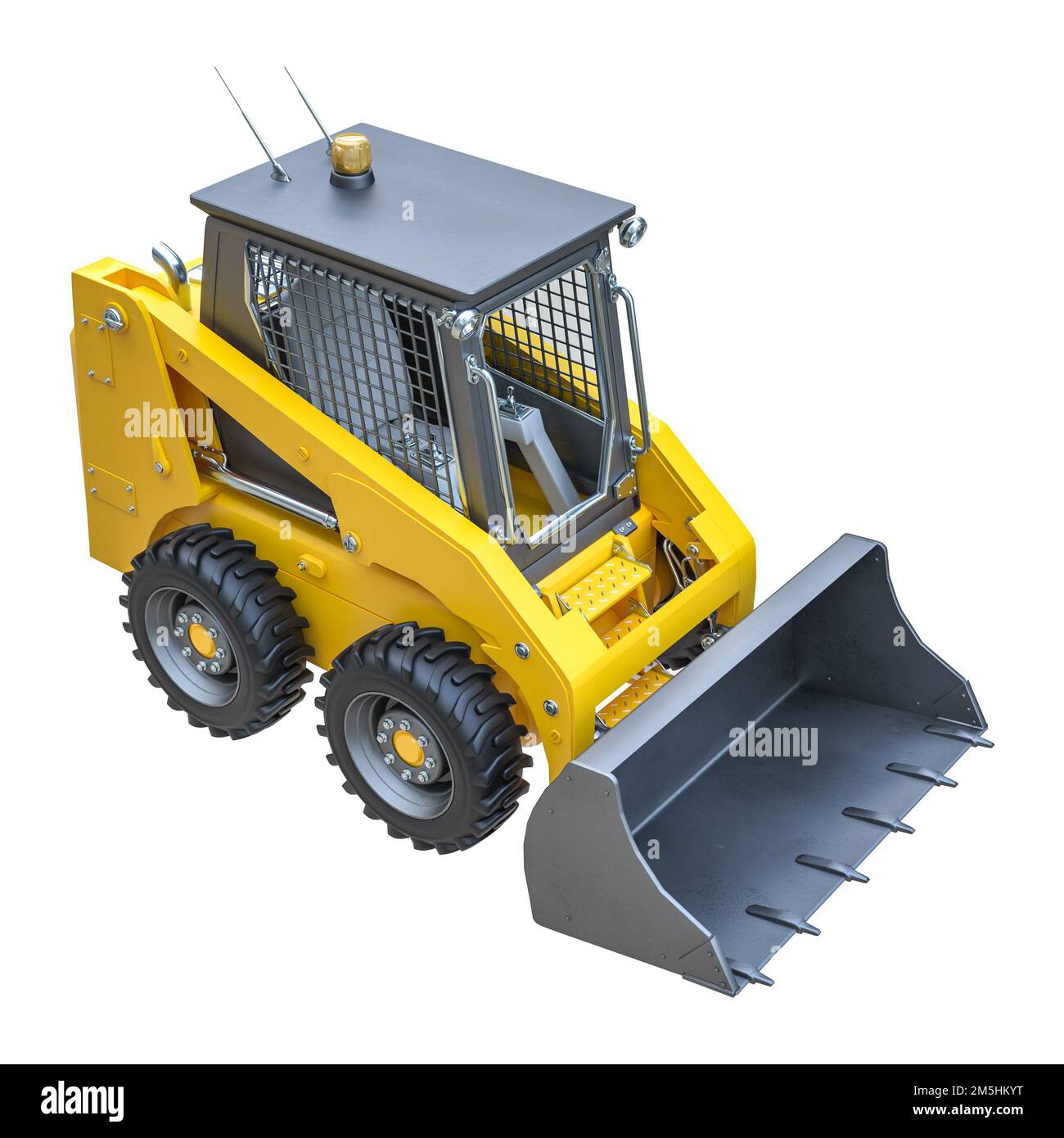 small yellow bulldozer isolated Stock Photo - Alamy