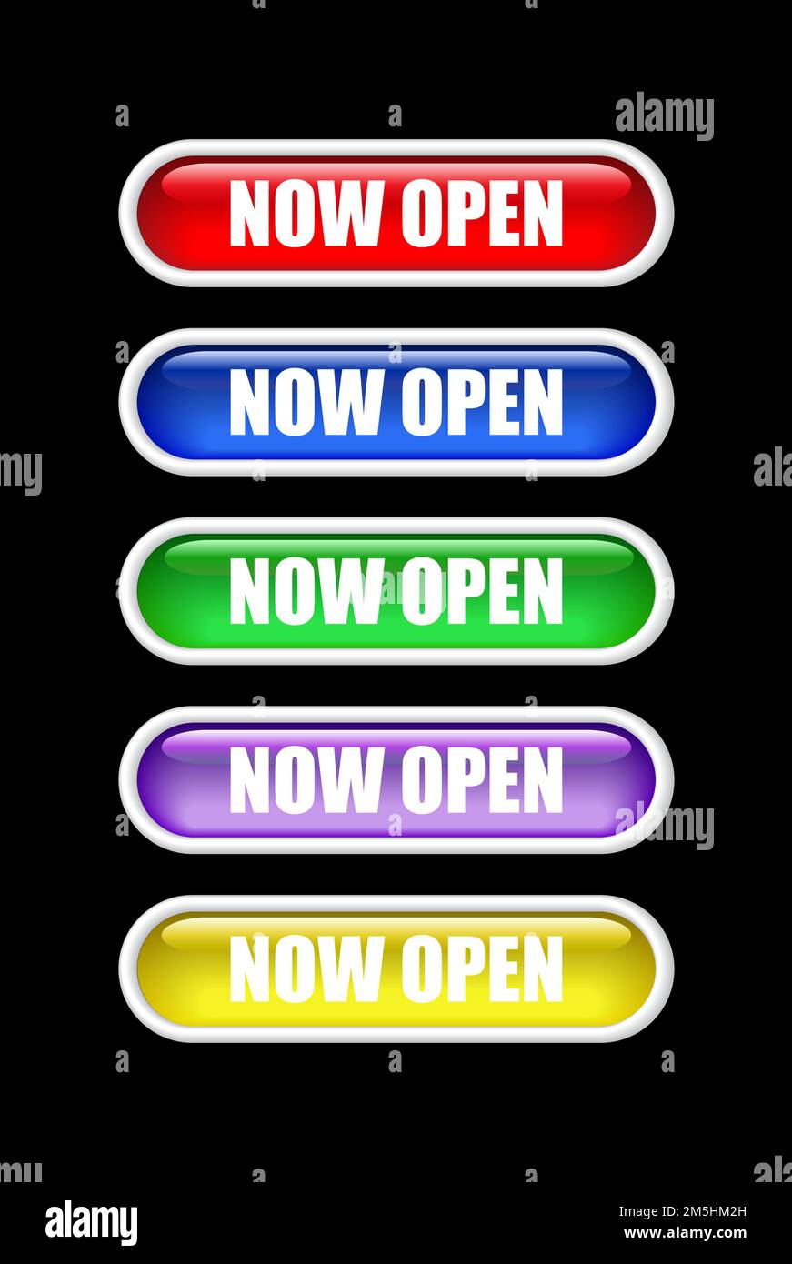 Now open banner vector Stock Vector Image & Art - Alamy