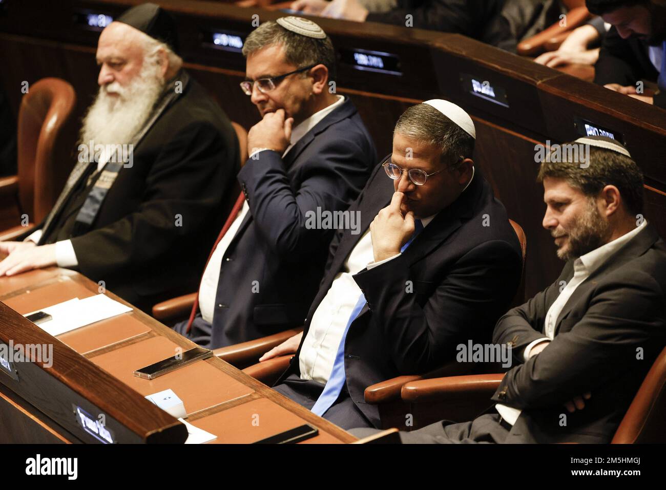 Jerusalem, Israel. 29th Dec, 2022. Right-wing Knesset members Itamar ...