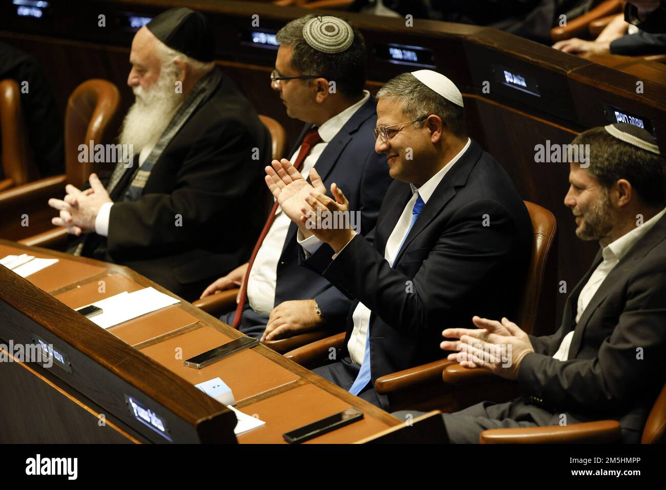 Jerusalem, Israel. 29th Dec, 2022. Right-wing Knesset members Itamar ...