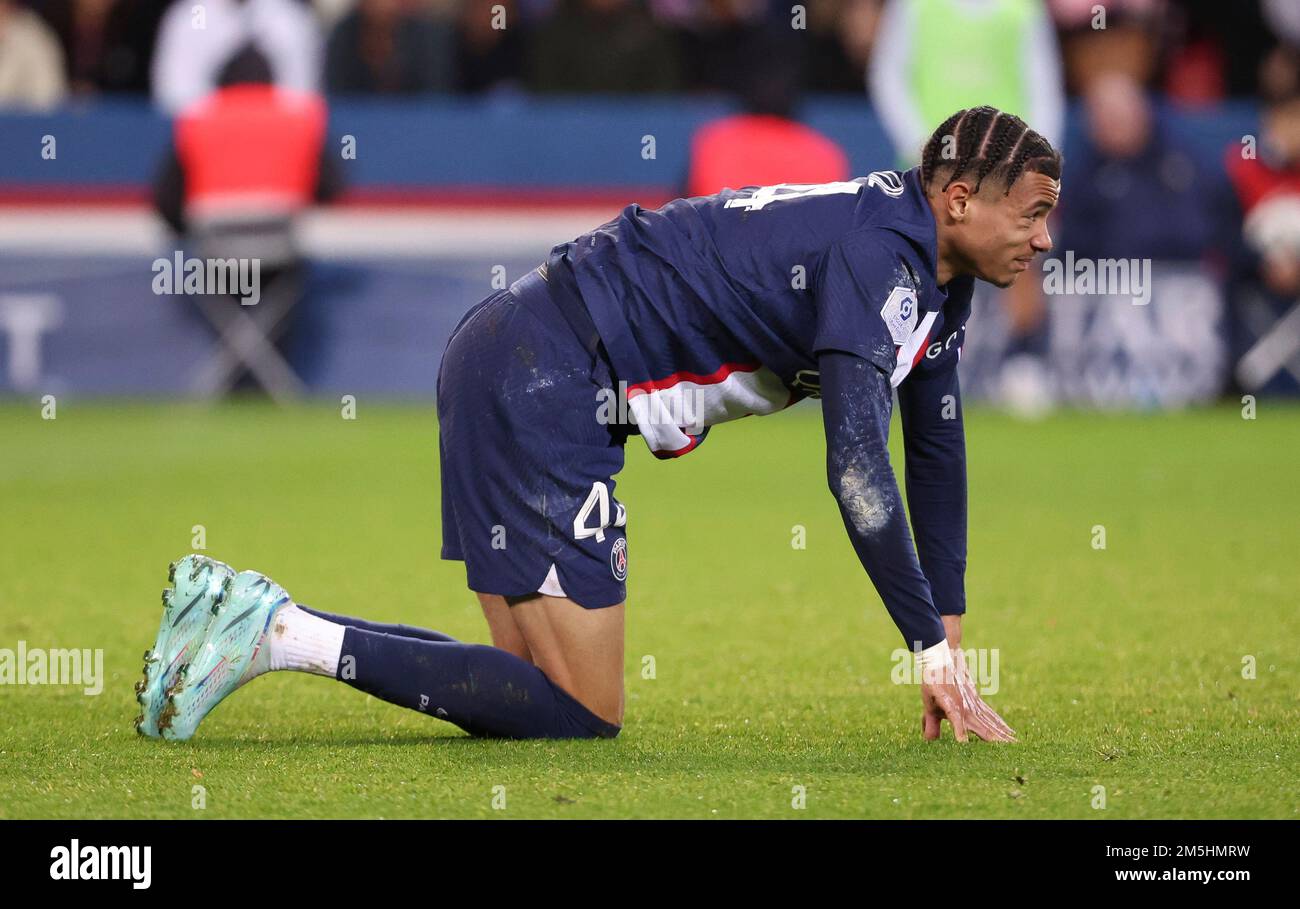 Hugo Ekitike of PSG during the French championship Ligue 1 football ...
