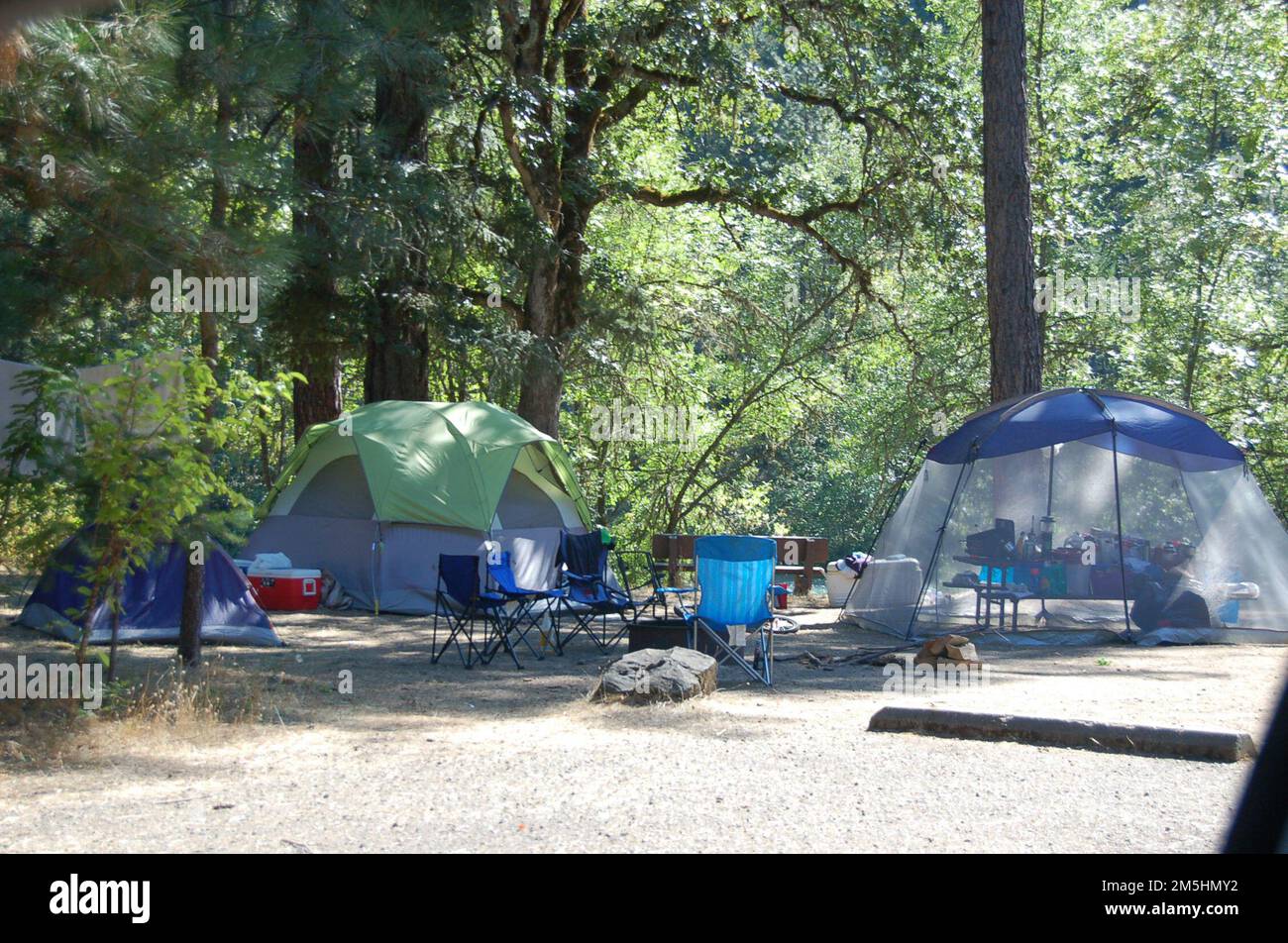 Rogue-Umpqua Scenic Byway - Camping at Rogue Elk County Park. Campers ...