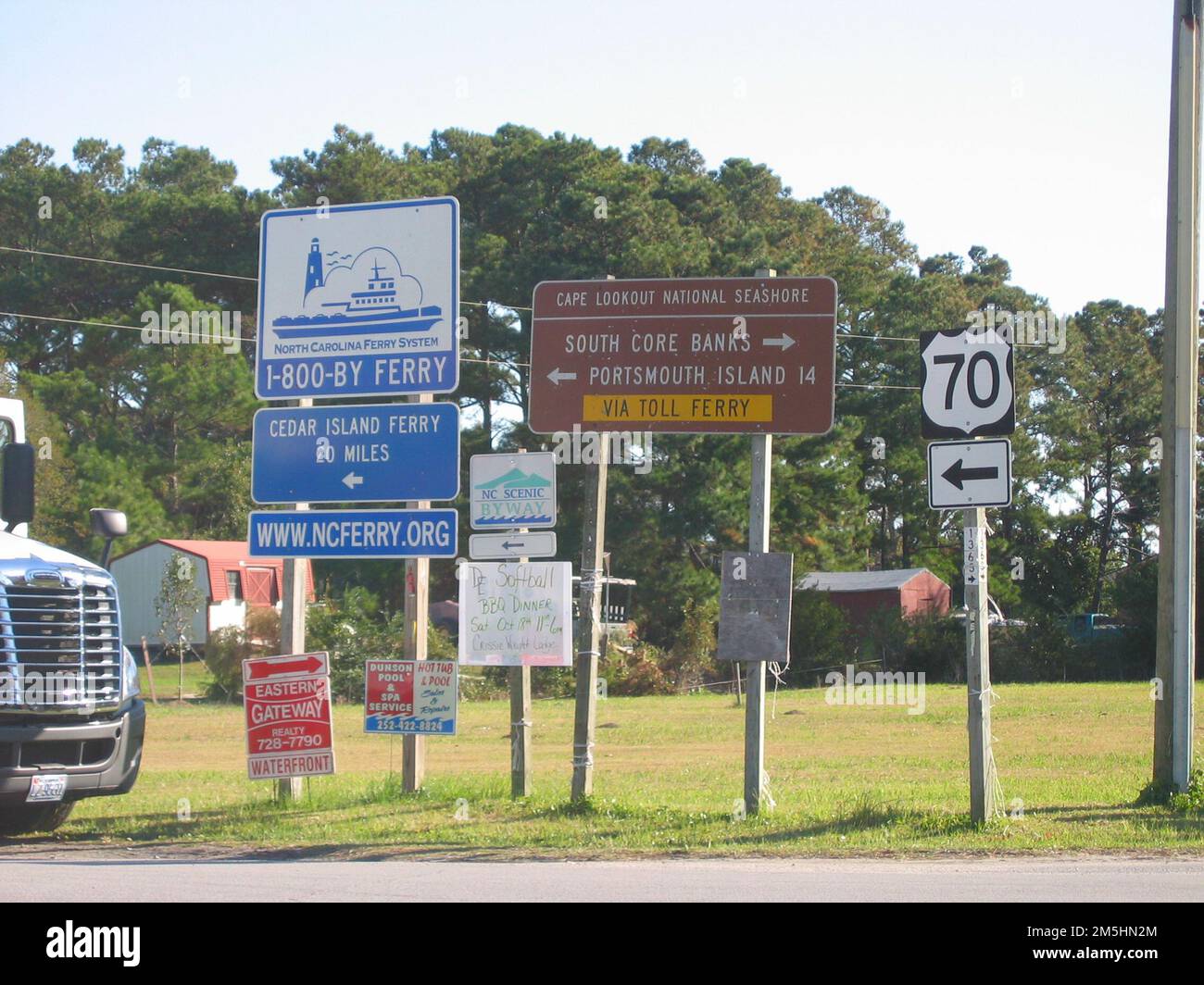 Outer Banks Scenic Byway - Wayfinding Signs at Davis. At a key turn, a ...