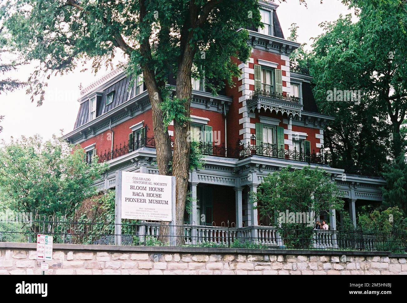 Santa Fe Trail - Bloom Mansion. A sign on the grounds of the Bloom ...