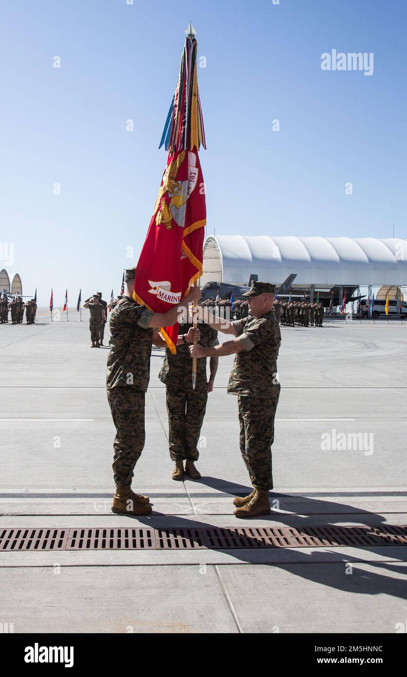 U.S. Marine Corps Lt. Col. Carlton A. Wilson, outgoing commanding ...