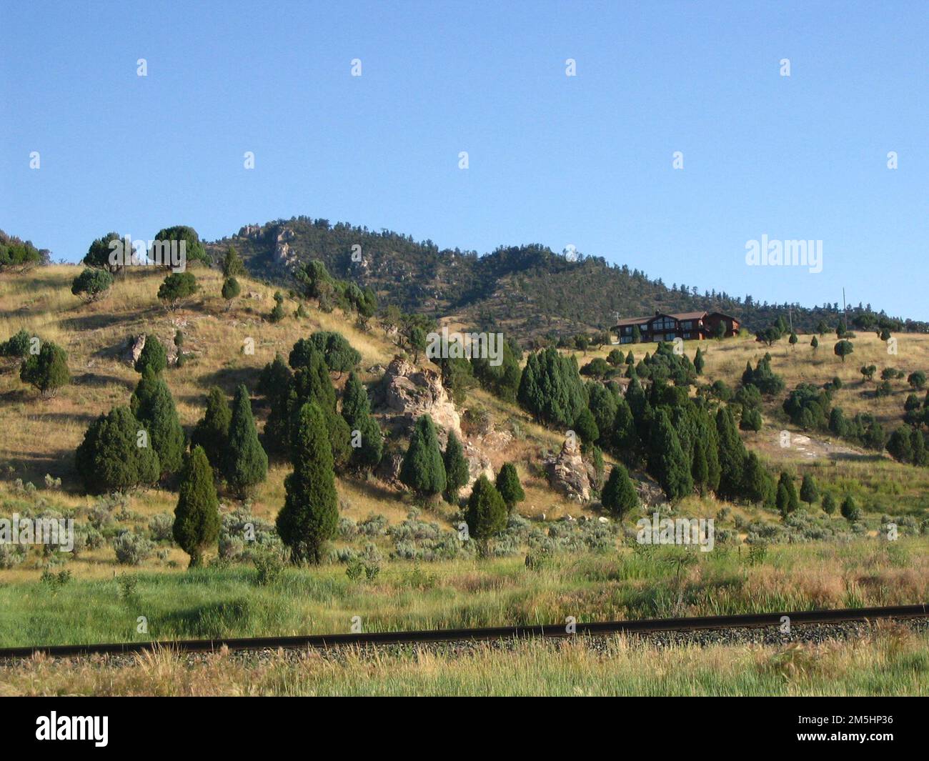 Pioneer Historic Byway - Train Tracks. Train tracks run along a ...