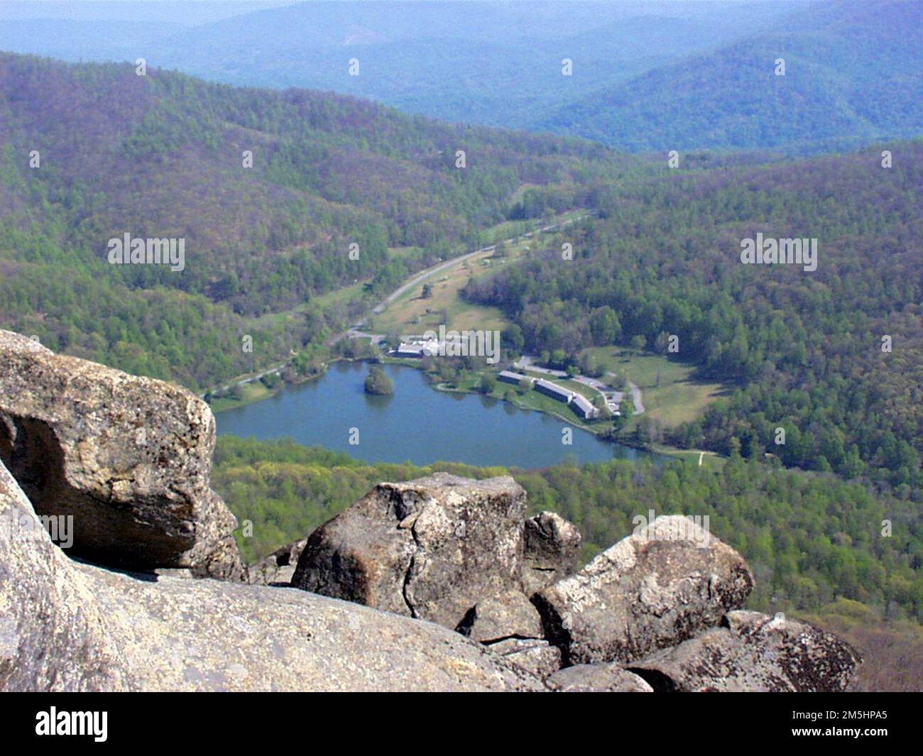 Blue Ridge Parkway - Peaks of Otter. Sharp Top Mountain Peak provides a ...