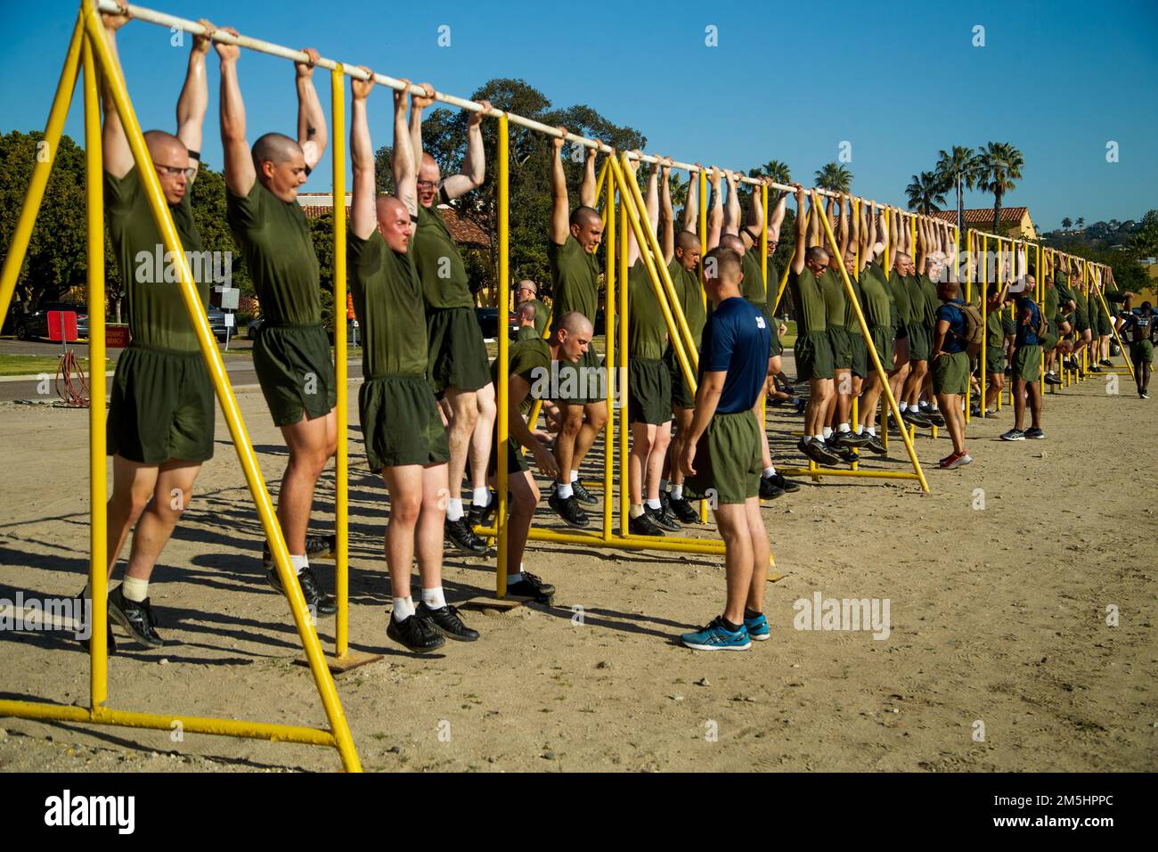 U.S. Marine Corps recruits with Kilo Company, 3rd Recruit Training ...