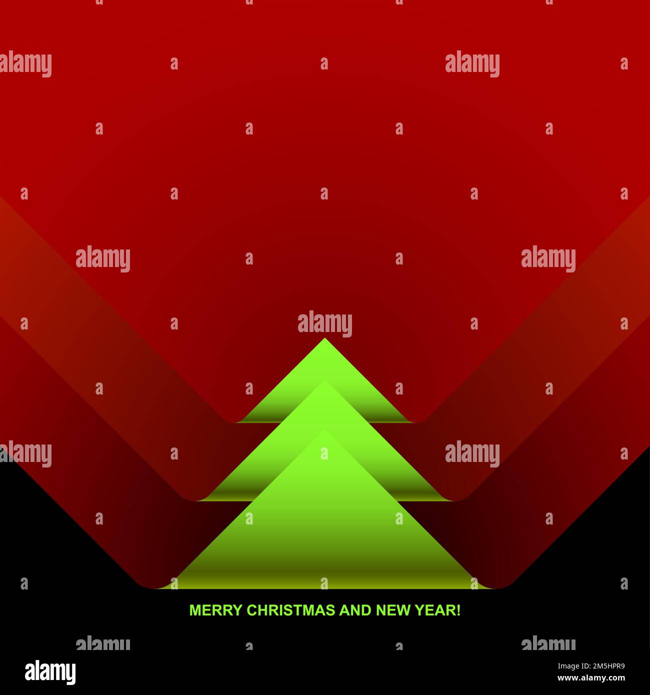 Winter postcard fir tree Stock Vector Images - Alamy