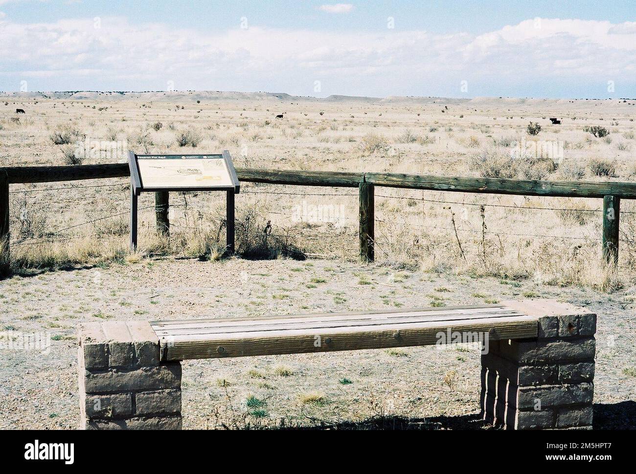 Santa Fe Trail - Iron Springs. A dry, deserted landscape surrounds the ...